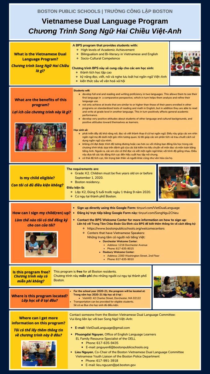 Vietnamese Dual Language Program at Boston Public Schools – VietAID